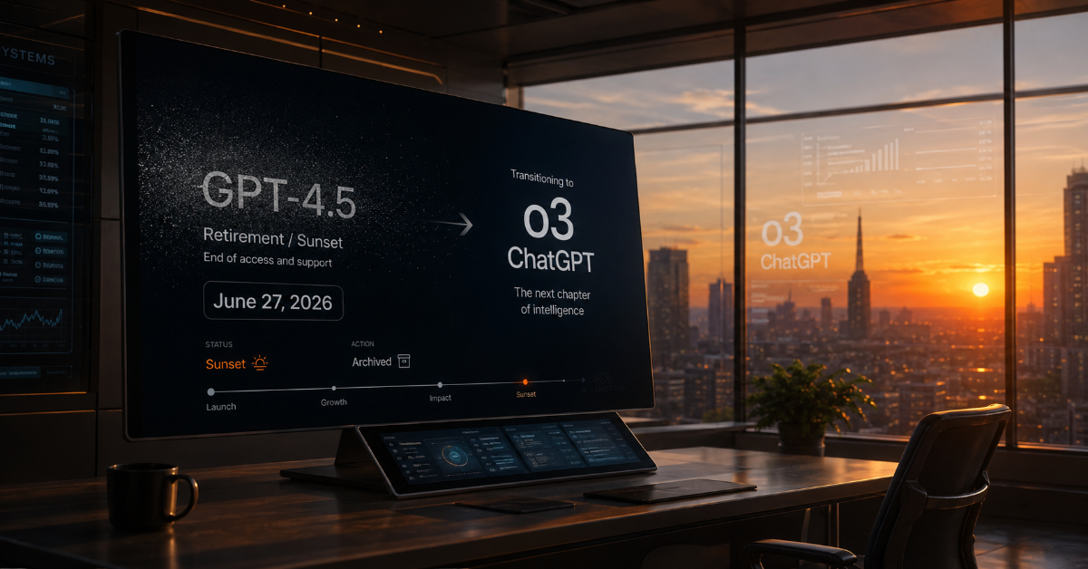 OpenAI GPT-4.5 Retirement June 27 2026 o3 ChatGPT Sunset